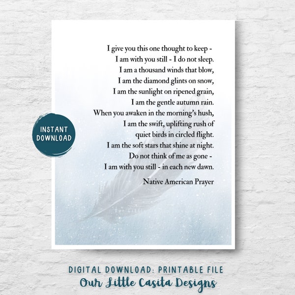 Native Americans Grief Poem - Etsy