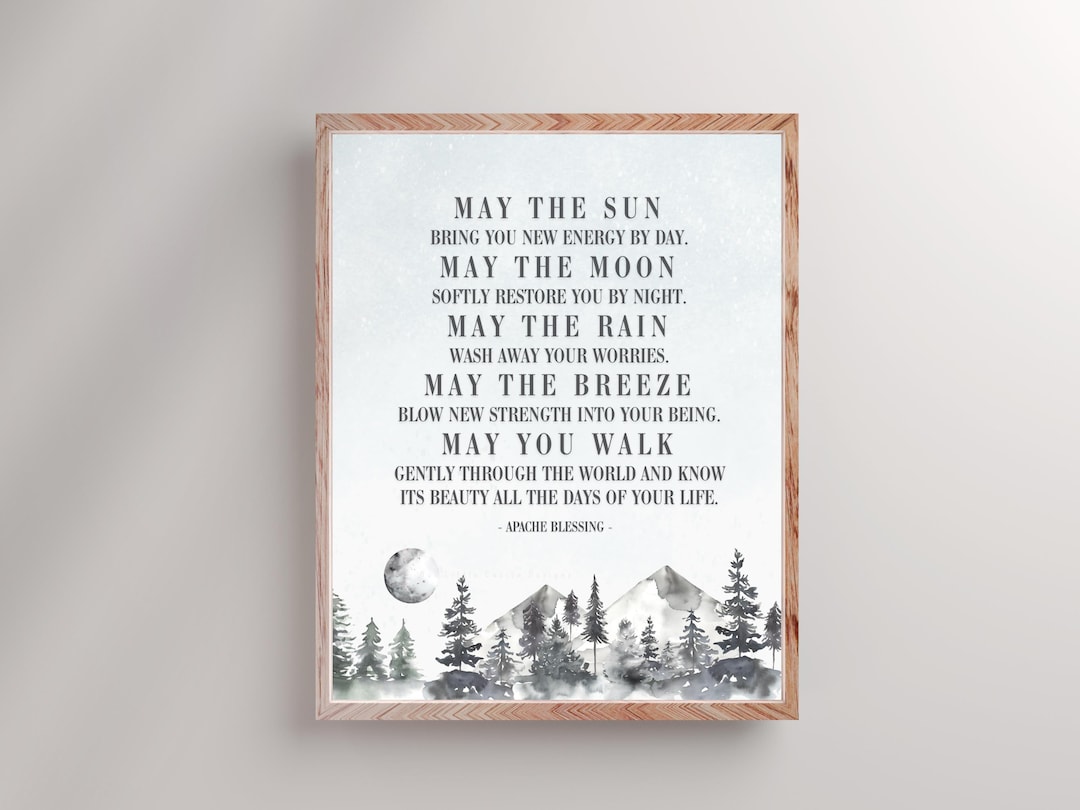 May the Sun Apache Blessing Print: Native American Poem, Watercolor ...