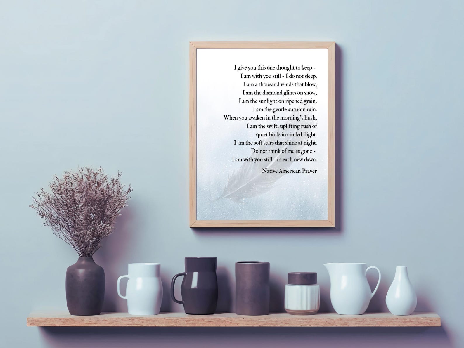 Native American Prayer Poem Print: Sympathy Gift, Grief Remembrance ...