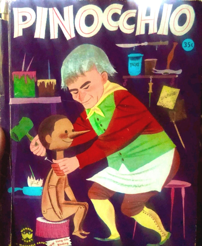 Pinnochio, a Wonder Book, 1954 - Etsy