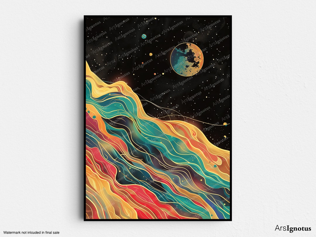 Colors of Infinity Printable Art, Psychedelic Abstraction Vintage ...