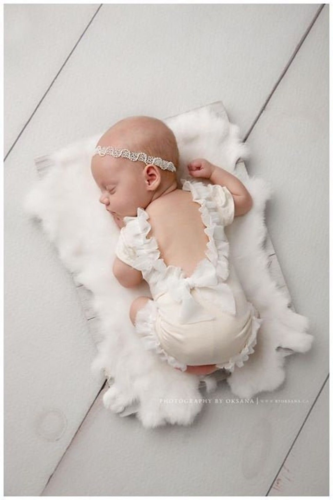 Newborn Low Back ROMPER Outfit | Newborn Photography Props | Lace Girls ...