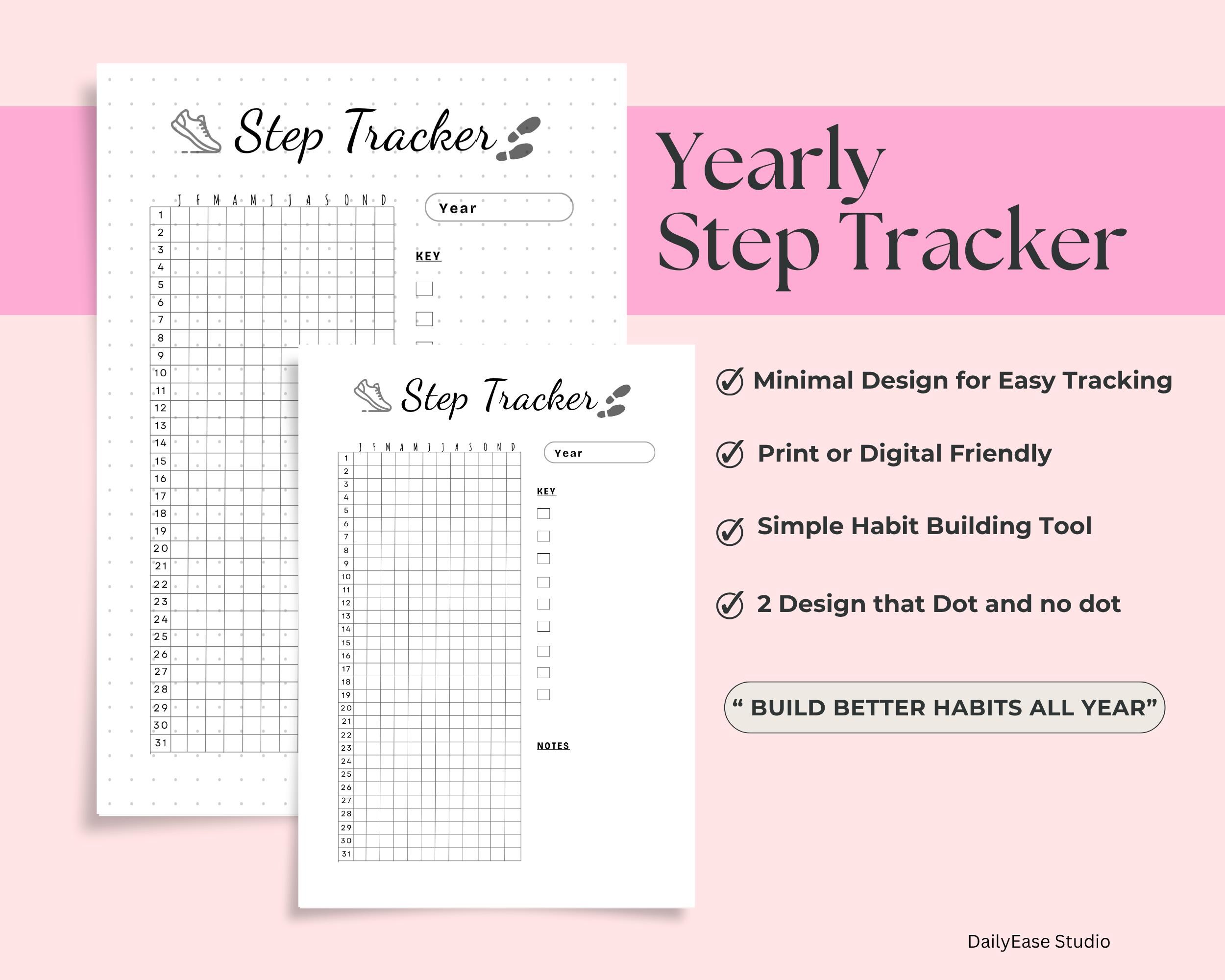 Step Tracker Printable A4 A5 PDF, Daily Steps Log, Fitness Walking ...