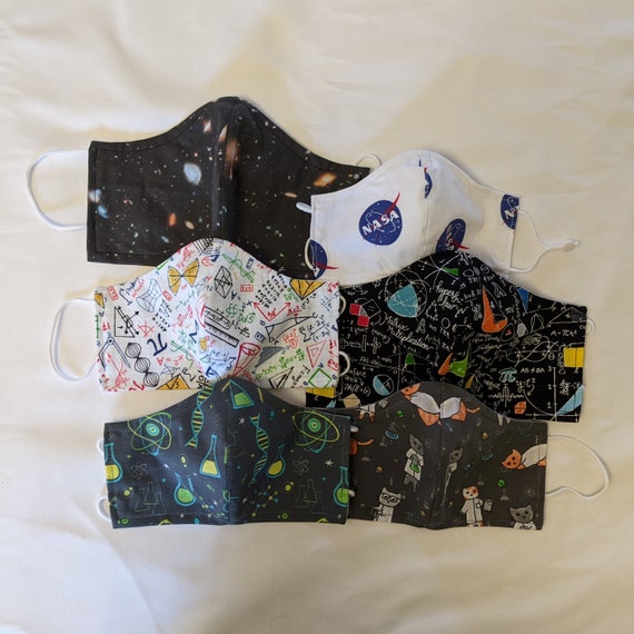 Science/math Themed 100% Cotton Face Mask With Nose Wire // - Etsy