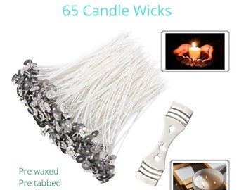 Zinc Core Candle Wicks 6 Pretabbed, Prewaxed Bulk 12 Pack or 100 Pack ...
