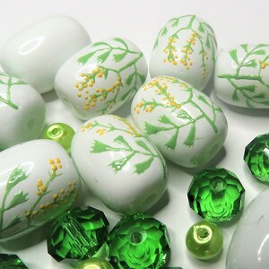 Glass Beads Bulk for Bracelet Making, Nevada Flower Sagebrush Bead ...