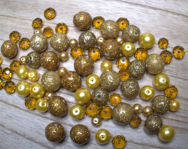 Glass Beads Bulk Yellow Colors Mix Beads for Jewelry - Etsy
