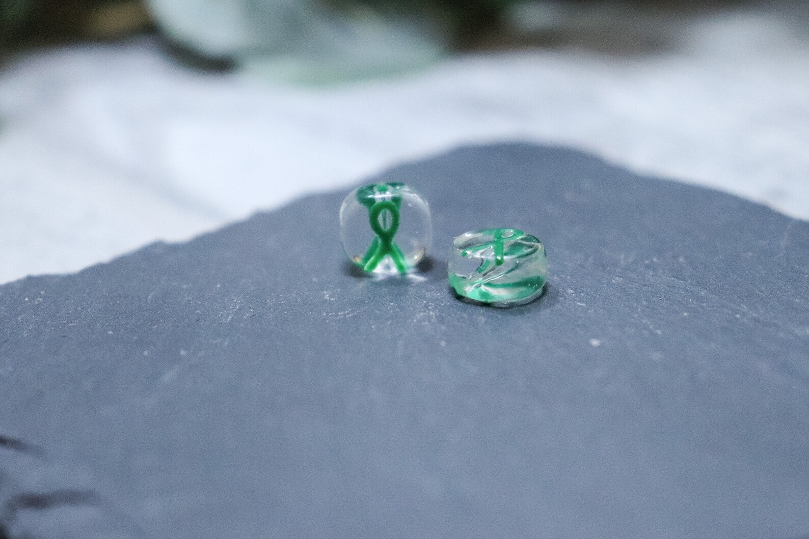 Ribbon Beads Cancer Awareness Glass Beads for Jewelry Making | Etsy