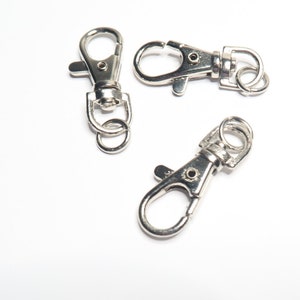 Silver Keychain Key Ring, Lobster Claw Clasps for Keyring Making, Key ...