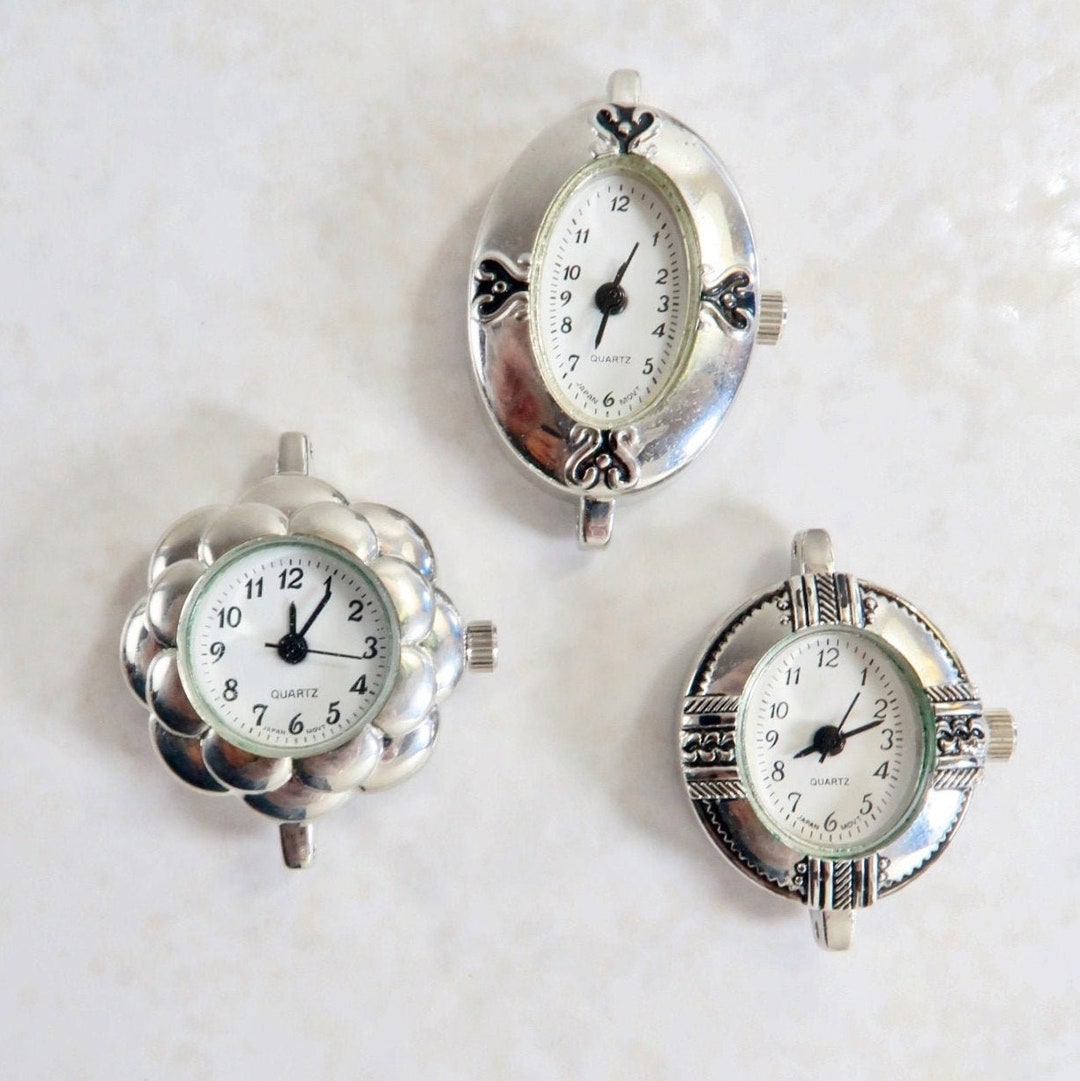 Watch Face for Bracelet Making, Silver Victoria Time Piece for ...