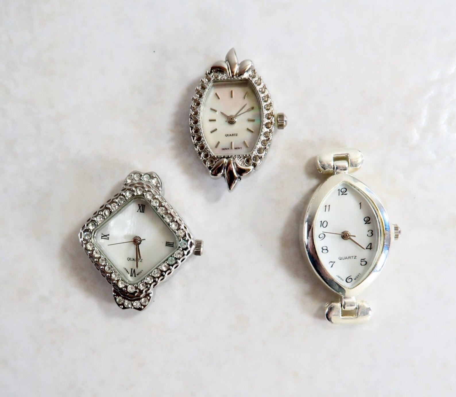 Watch Face for Bracelet Jewelry Craft Making Silver Victoria | Etsy