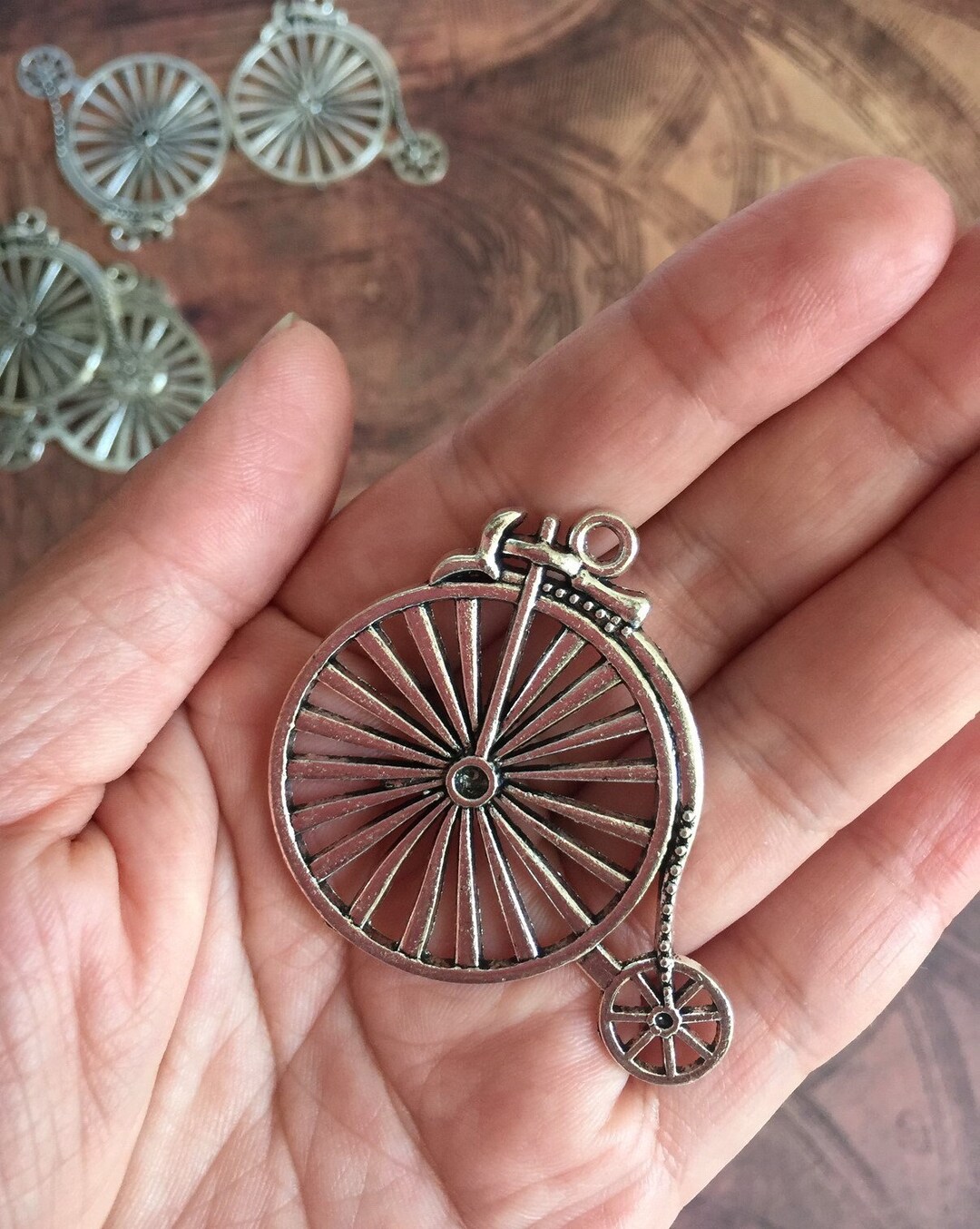 Bicycle Charms Bulk for Bracelet Making, High Wheel Circus Bike Pendant ...