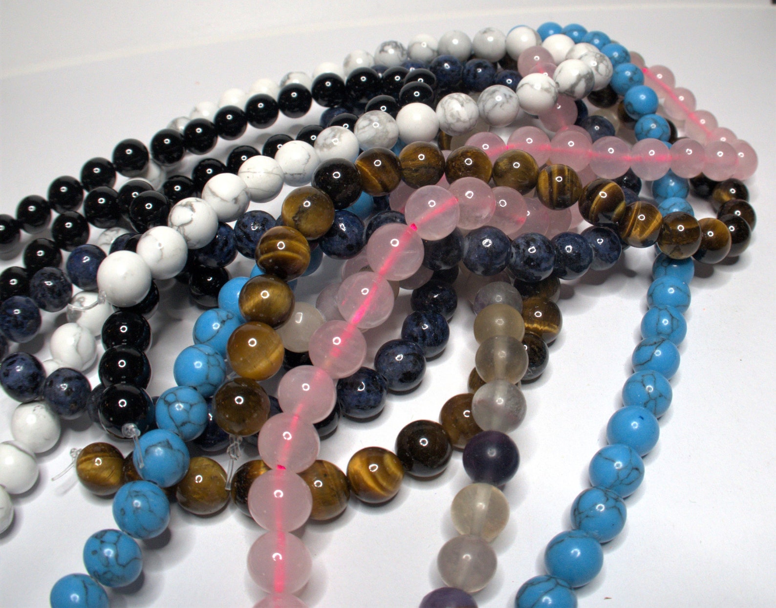 Gemstone Beads for Jewelry Making - Natural Stone Beads Bulk ...