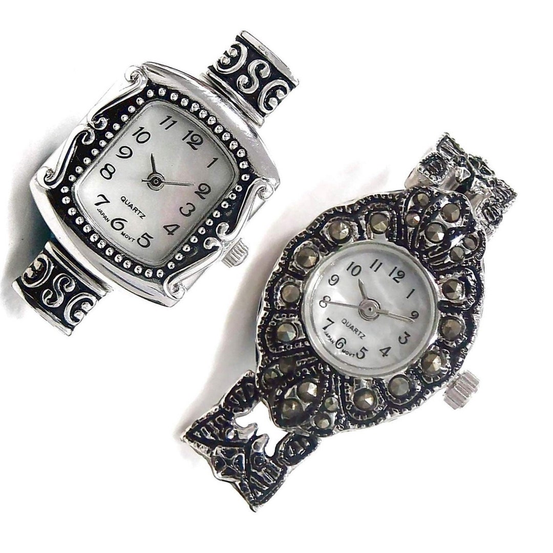 Watch Face for Bracelet Jewelry Craft Making Antiques Silver - Etsy