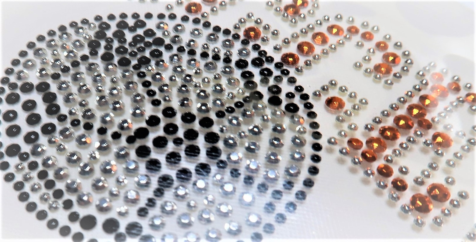 Soccer Ball Hotfix Rhinestones Heat Transfer Iron on Black | Etsy