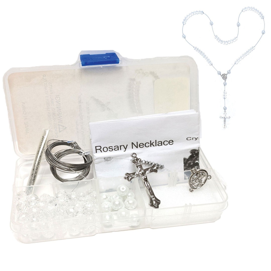 Rosary Kit, Necklace Making Kit, Catholic Rosary Necklace Supplies ...