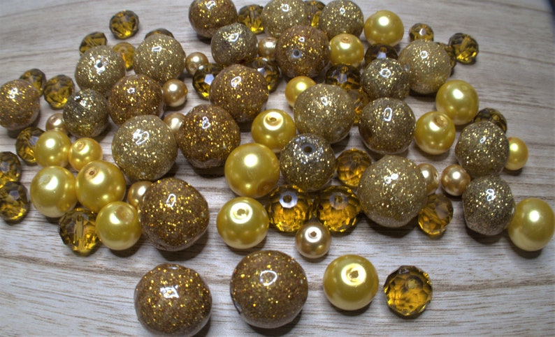 Glass Beads Bulk Yellow Colors Mix Beads for Jewelry - Etsy