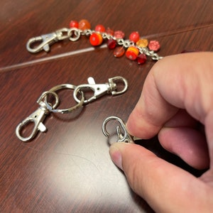 Silver Keychain Key Ring, Lobster Claw Clasps for Keyring Making, Key ...