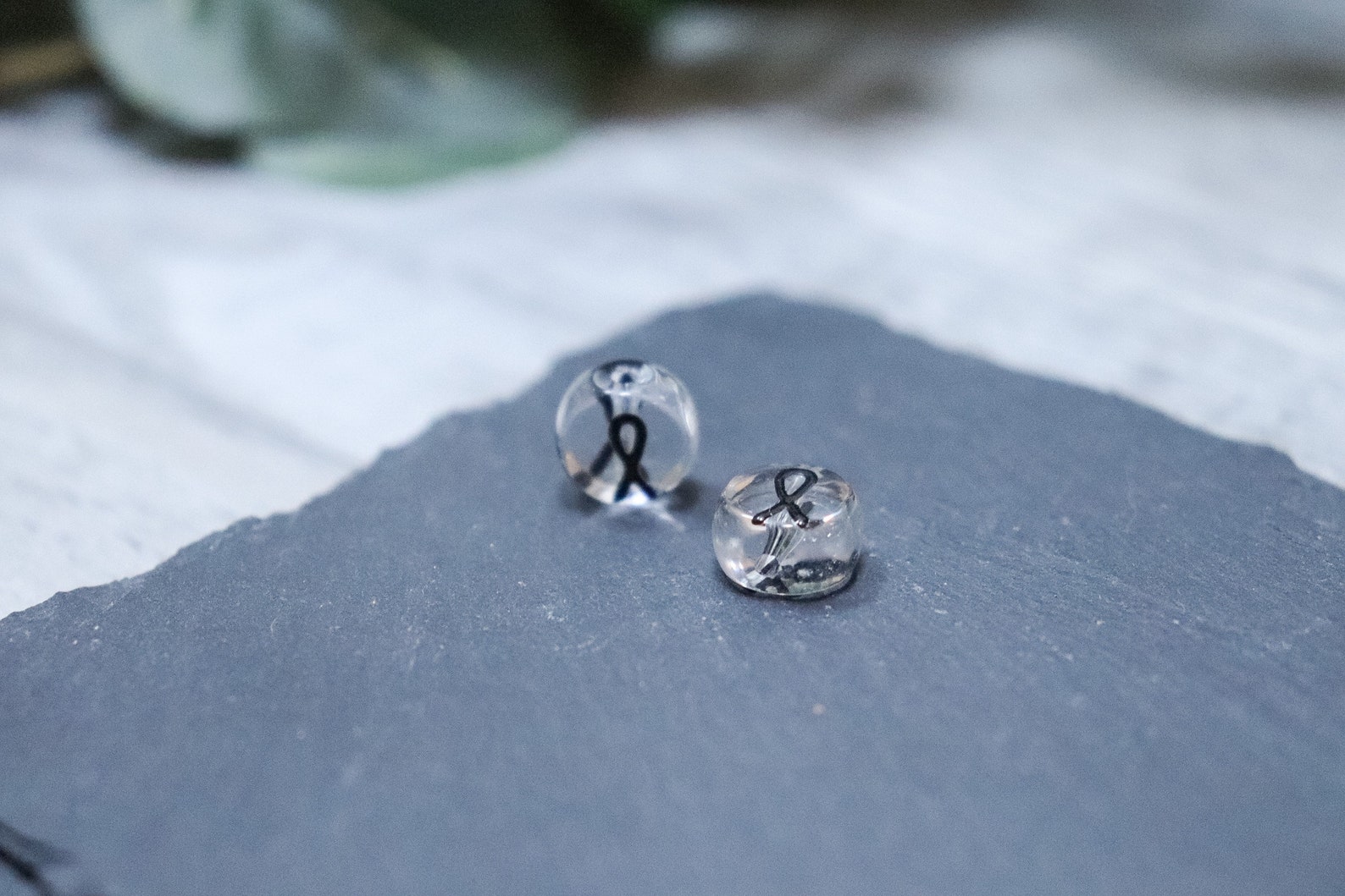 Ribbon Beads Cancer Awareness Glass Beads for Jewelry Making | Etsy