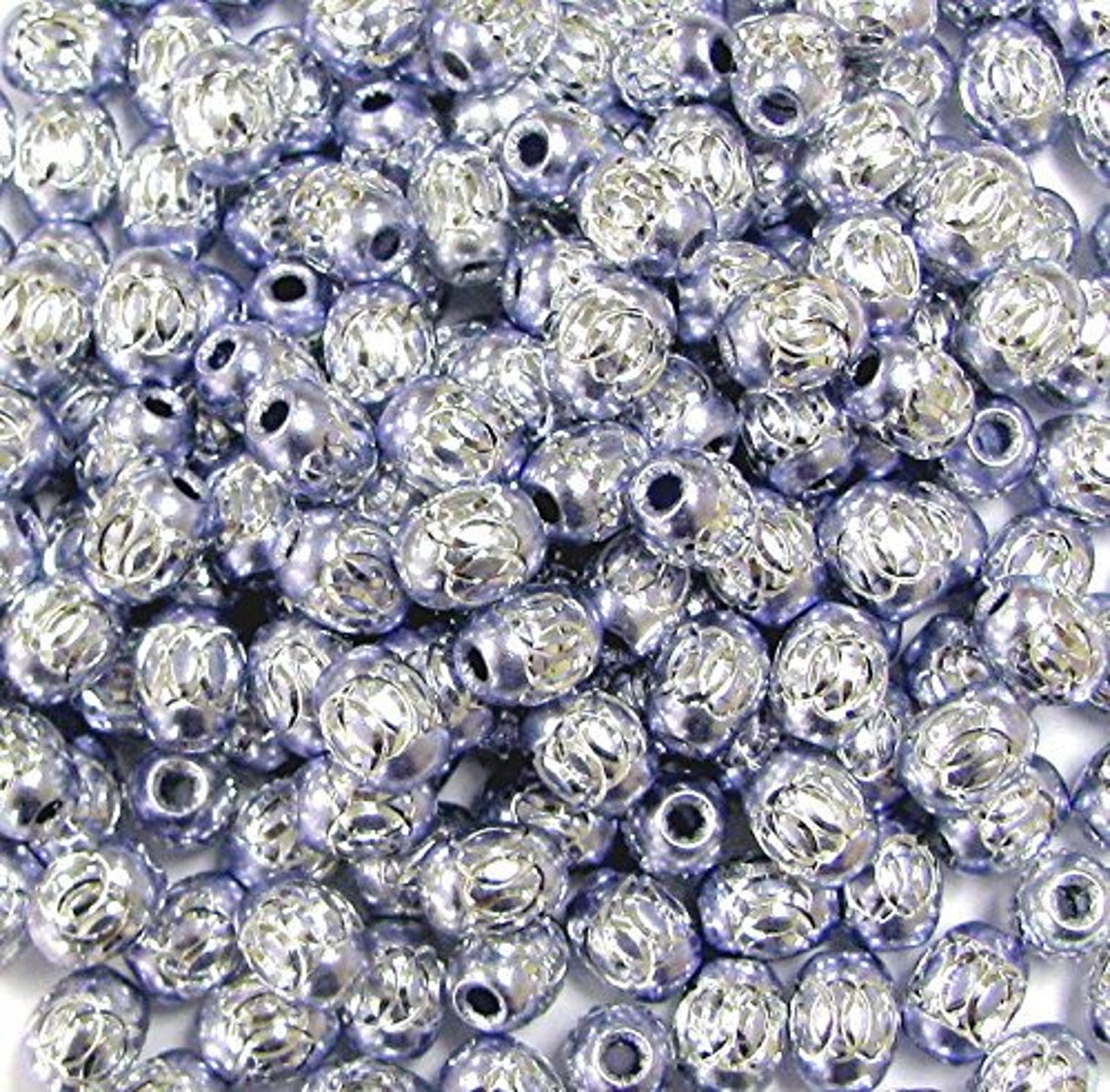 Aluminum Beads for Jewelry Making Silver Linings Diamond Cut | Etsy