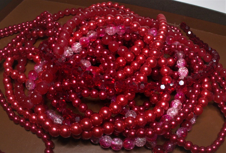 Glass Beads Bulk Red Round Beads for Jewelry Bracelet Making - Etsy