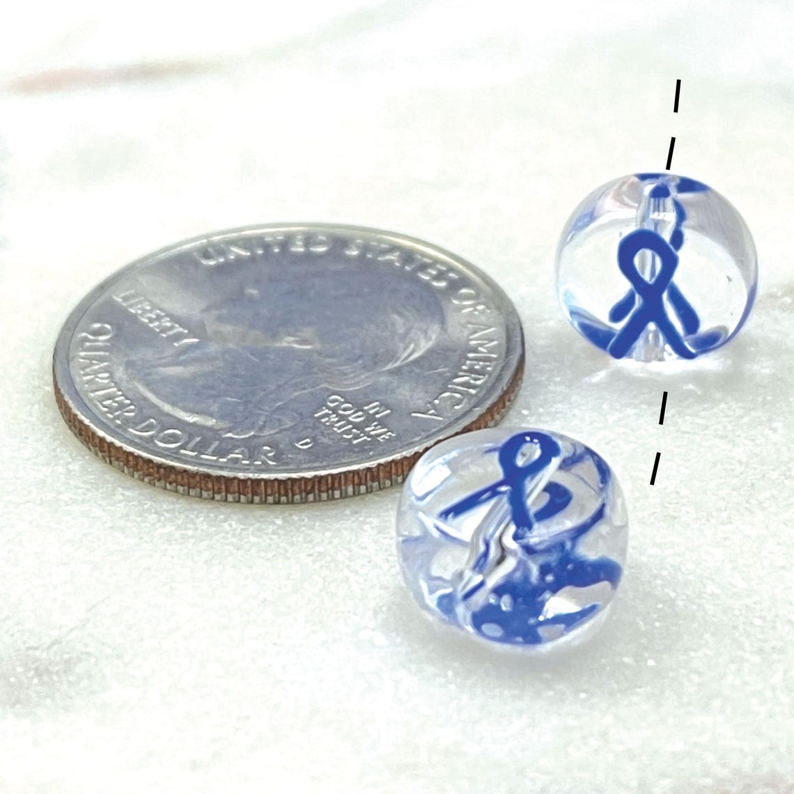 Ribbon Beads, Cancer Awareness Glass Beads for Bracelet Making, DIY ...