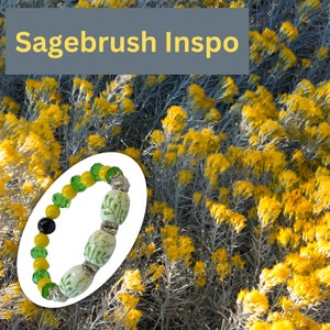 Glass Beads Bulk for Bracelet Making, Nevada Flower Sagebrush Bead ...