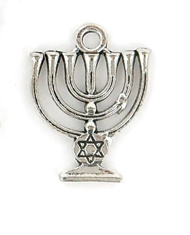 Hannukah Jewish Silver Charms Findings for Jewelry Making - Etsy