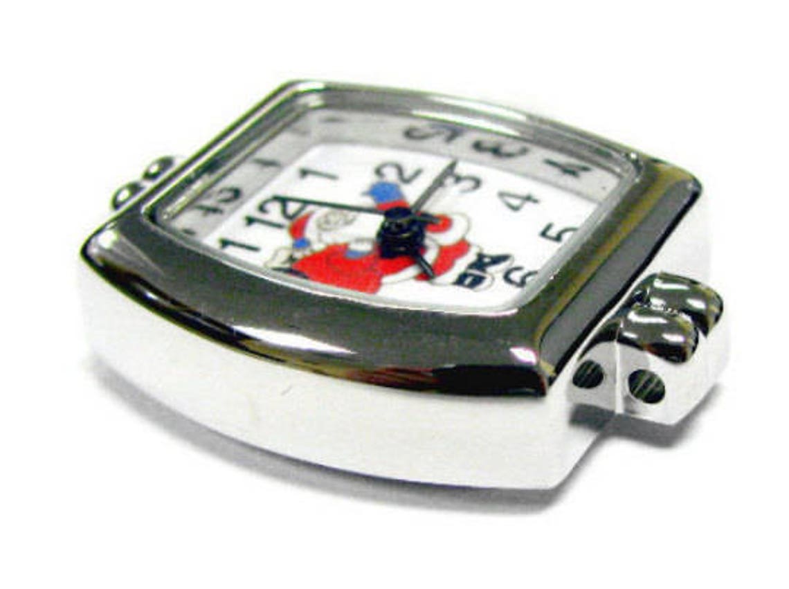 Silver Santa Claus Watch Face For Bracelet Jewelry Making | Etsy