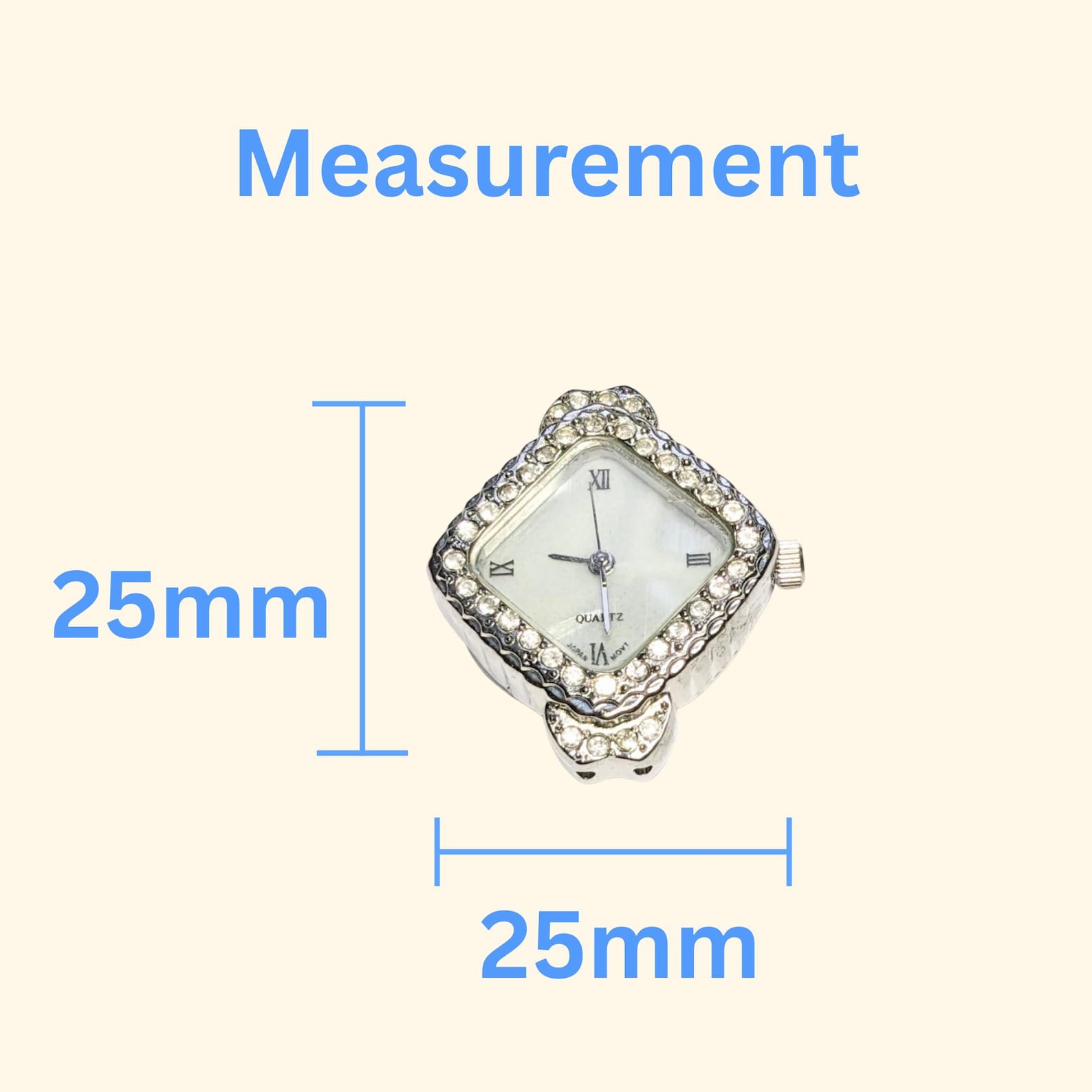 Watch Face for Bracelet Jewelry Craft Making, Silver Victoria Time ...