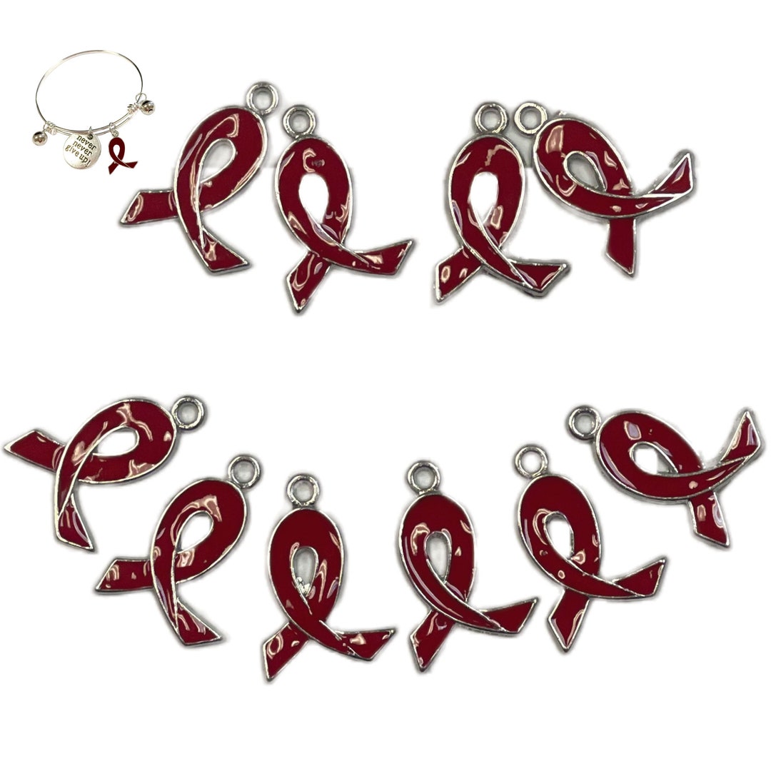 Cancer Awareness Ribbon Charms for Jewelry Making - Ribbon Charms Bulk ...