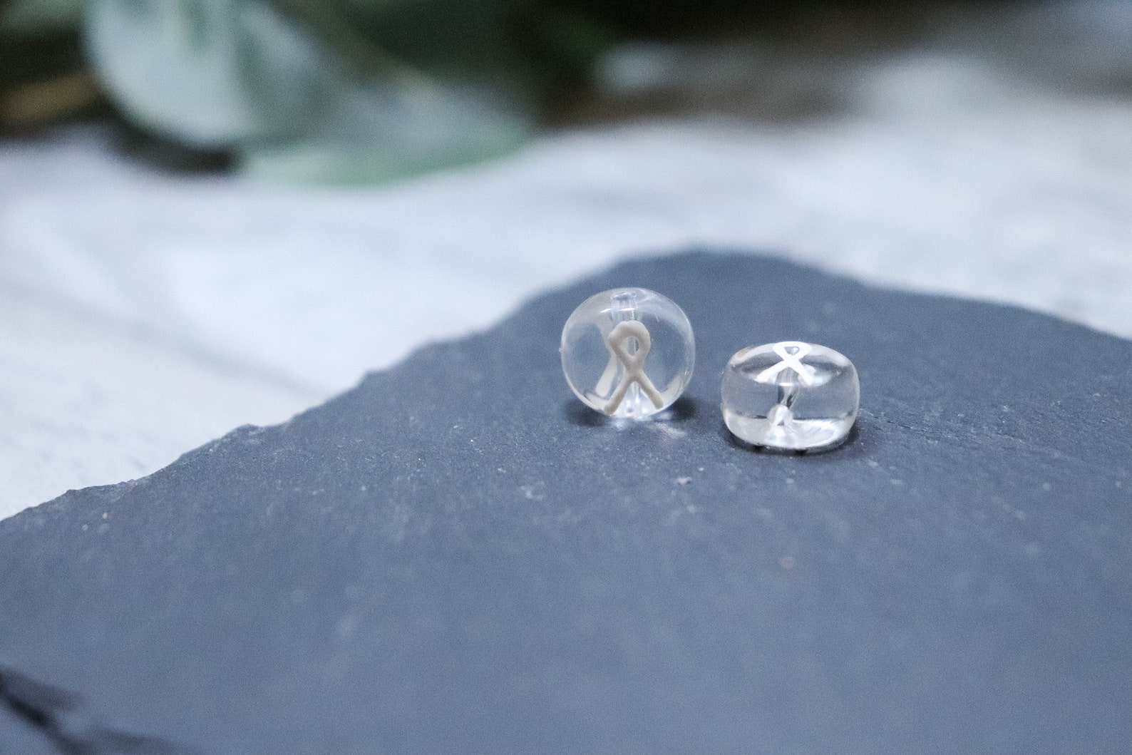 Ribbon Beads Cancer Awareness Glass Beads for Jewelry Making | Etsy