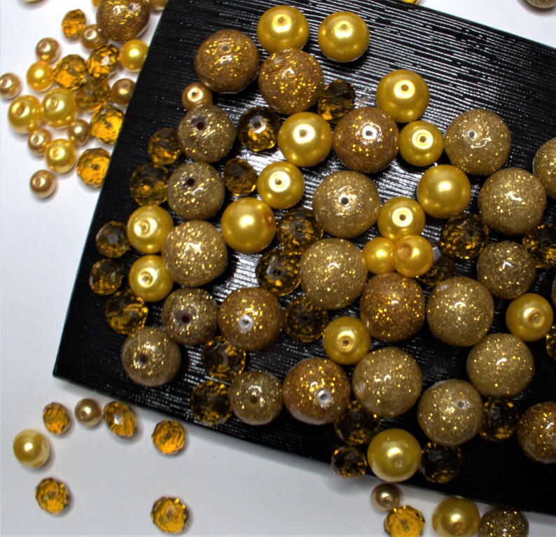 Glass Beads Bulk Yellow Colors Mix Beads for Jewelry - Etsy