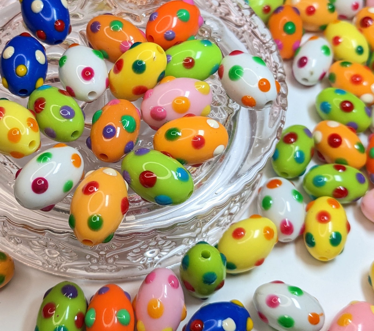 Easter Egg Beads for Garland Bracelet, DIY Jewelry Supplies, Spring ...