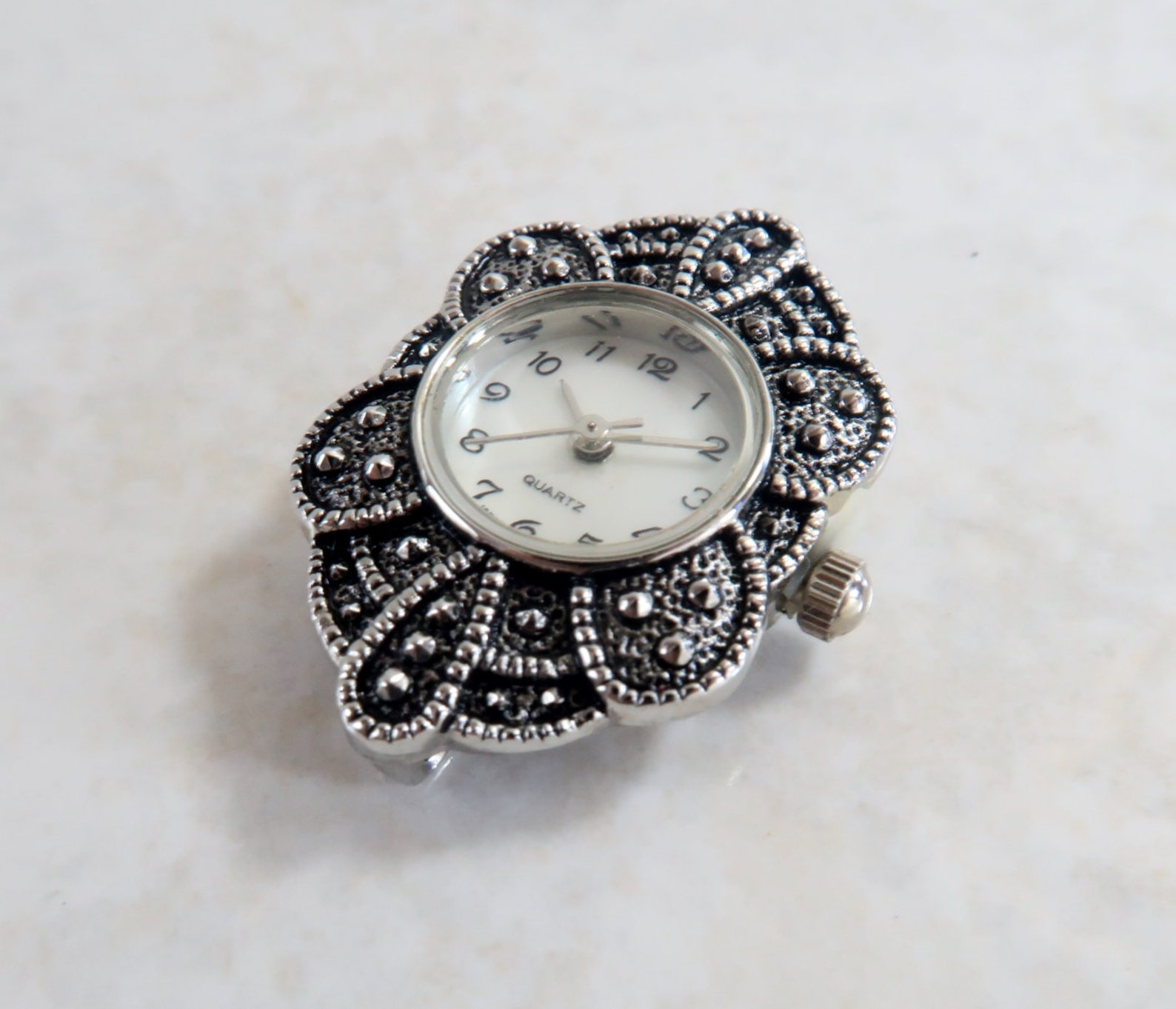 Watch Face for Bracelet Jewelry Craft Making Antiques Silver - Etsy