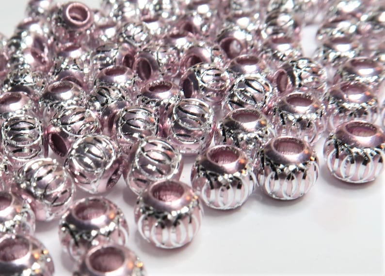 Aluminum Beads for Jewelry Making, Silver Linings Diamond Cut Large ...