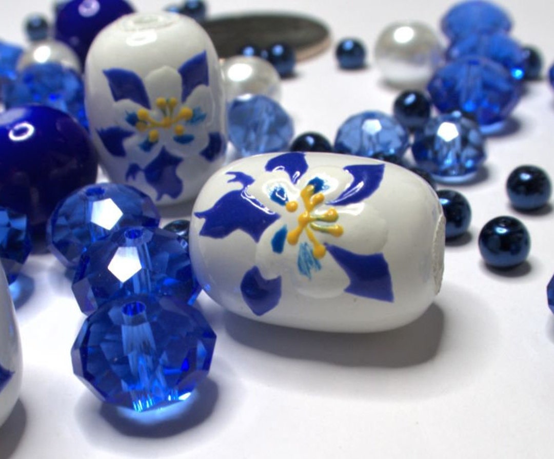 Flower Beads for Jewelry - Glass Beads for Bracelet Making - Glass ...