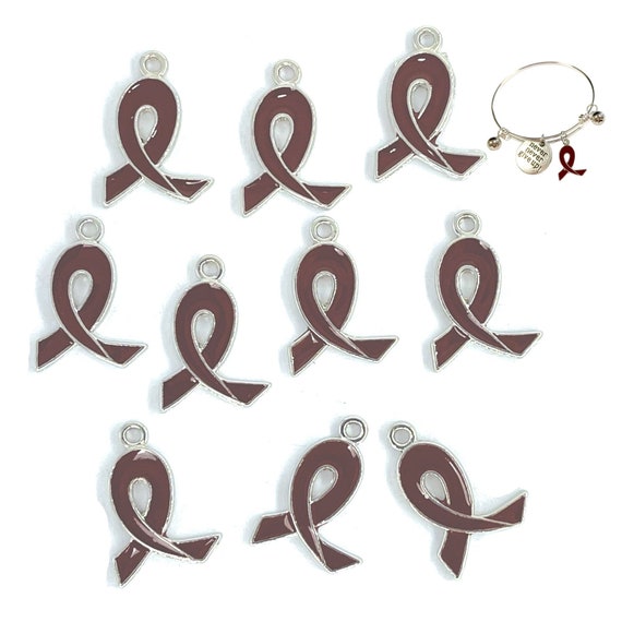 Cancer Awareness Ribbon Charms for Jewelry Making Ribbon - Etsy