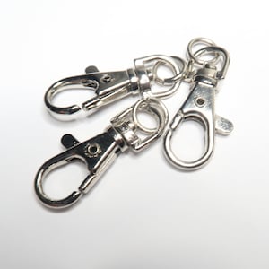 Silver Keychain Key Ring, Lobster Claw Clasps for Keyring Making, Key ...