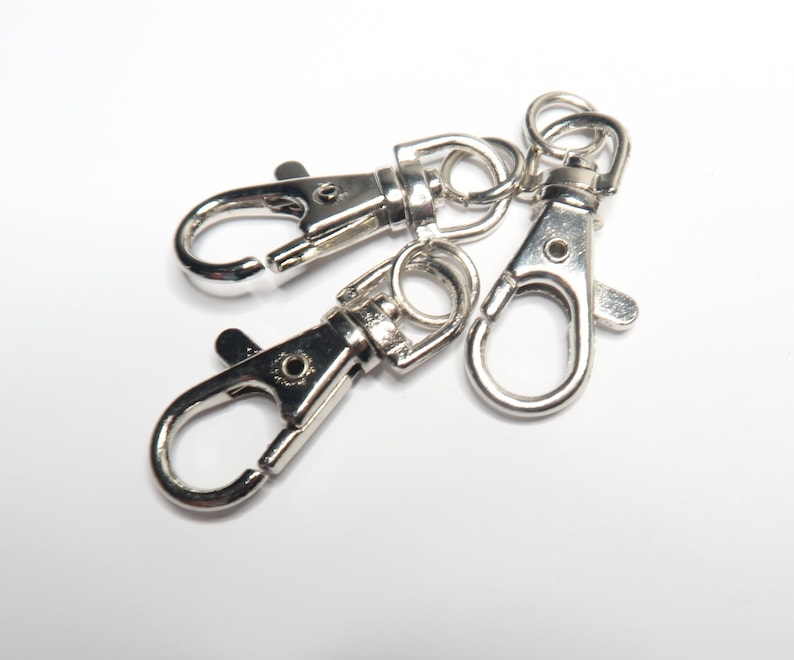 Silver Keychain Key Ring Lobster Claw Lobster Clasps for - Etsy