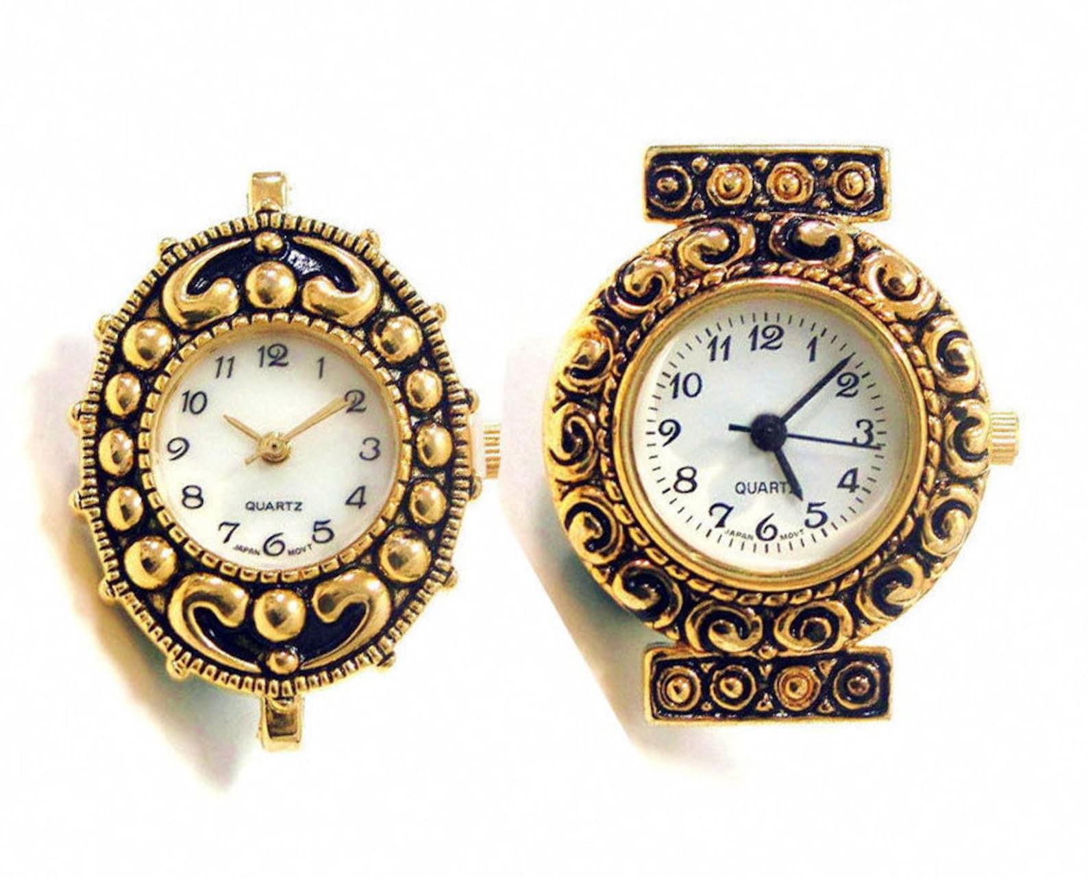 Watch Faces for Bracelet Jewelry Making Antique Gold Oval or - Etsy