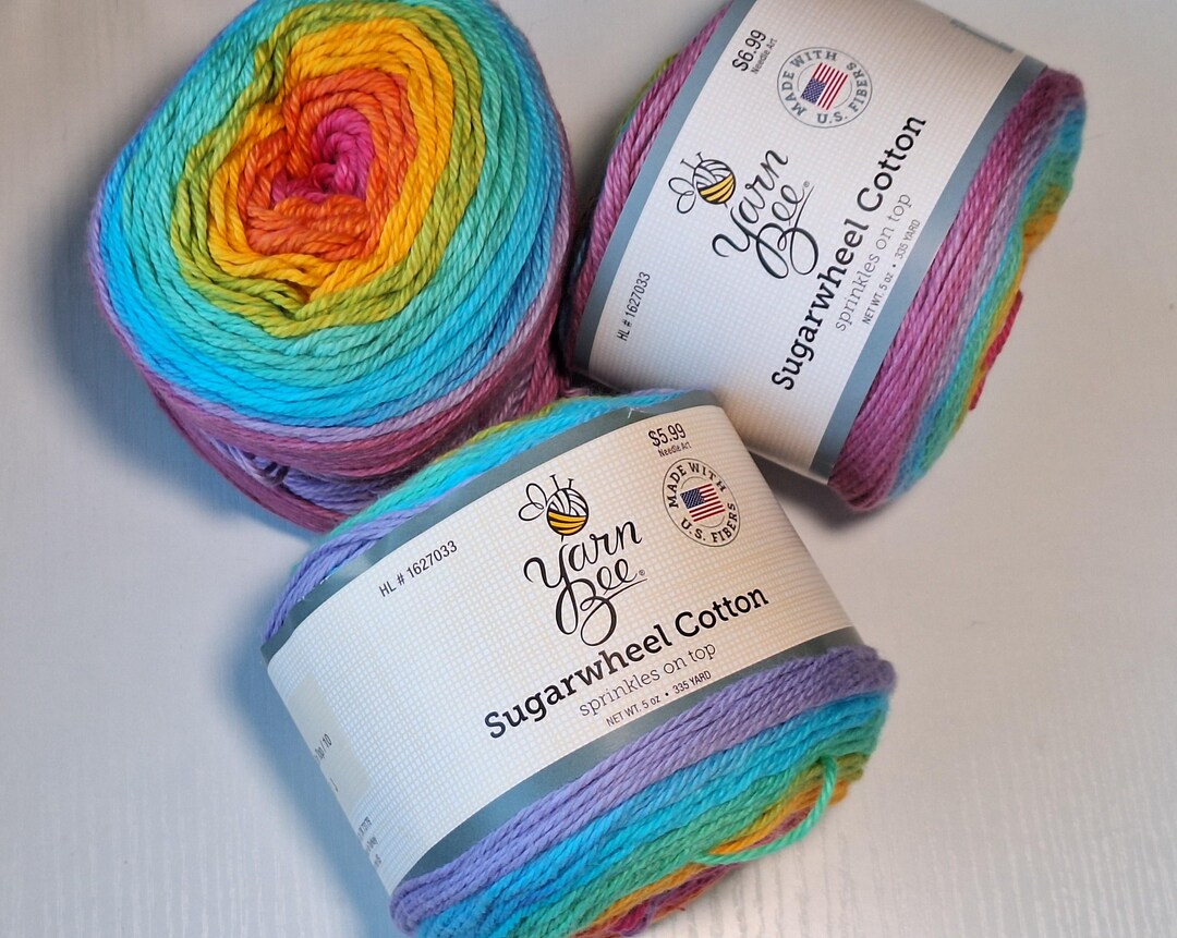 Sugarwheel Cotton - Sprinkles on Top Rainbow Colorful Yarn HL# 1627033 ...