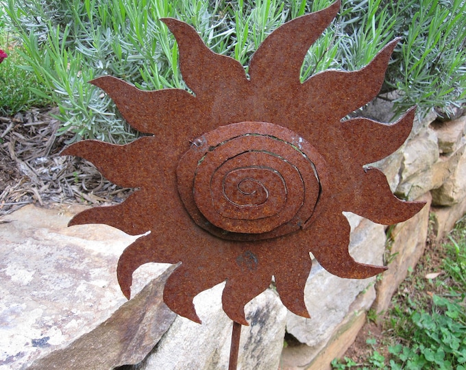 Metal Garden Sun, Yard Art - Etsy