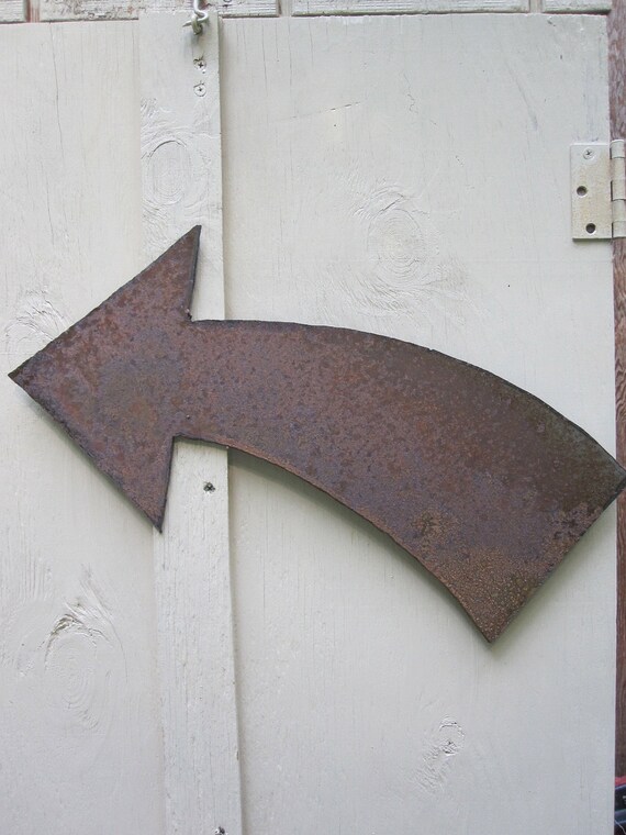 Metal Arrow Wall Art Pointing Left | Etsy