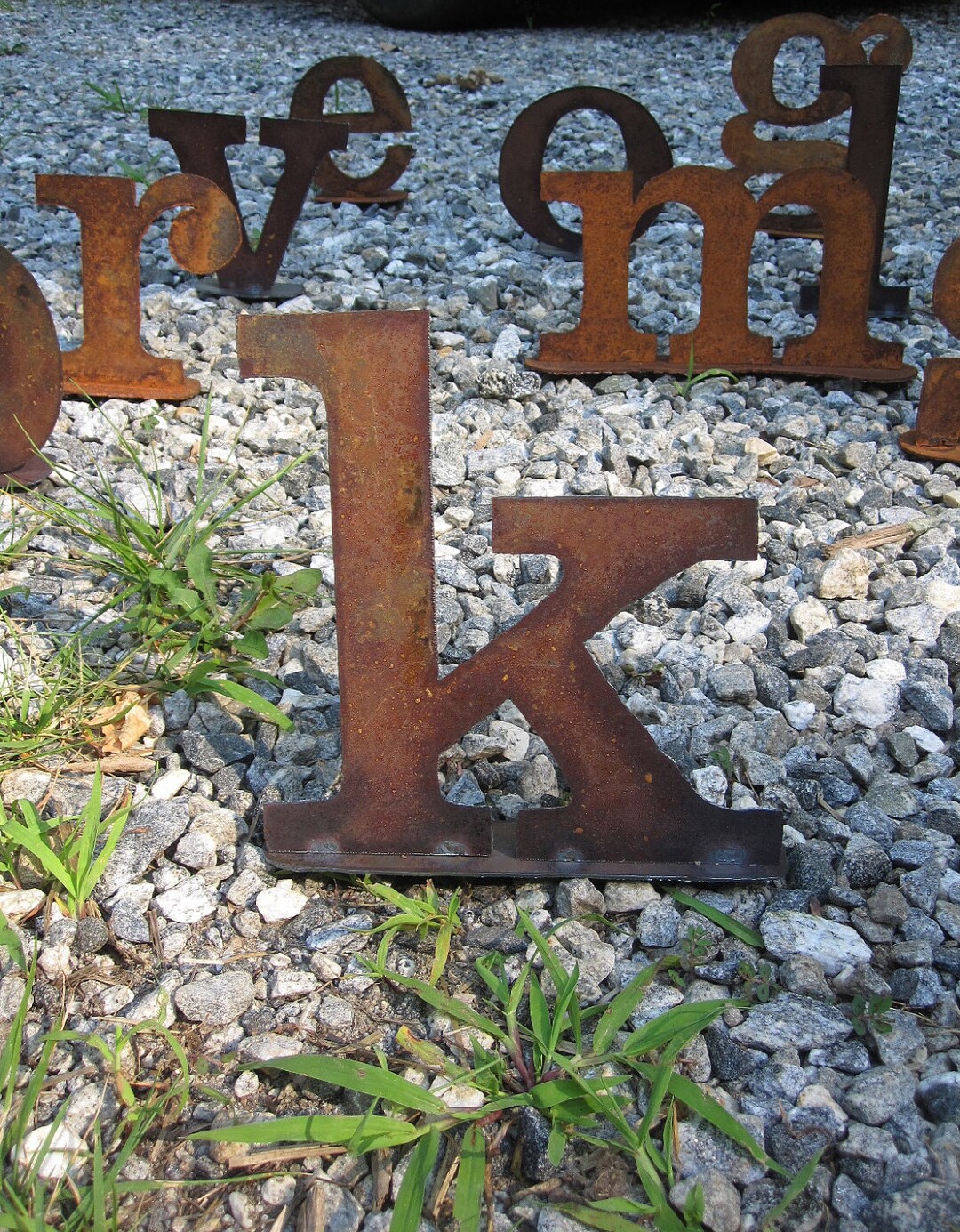 Lowercase Metal Letter k on Stand - Etsy