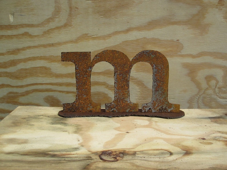 Lowercase Metal Letter "m" With Stand - Etsy