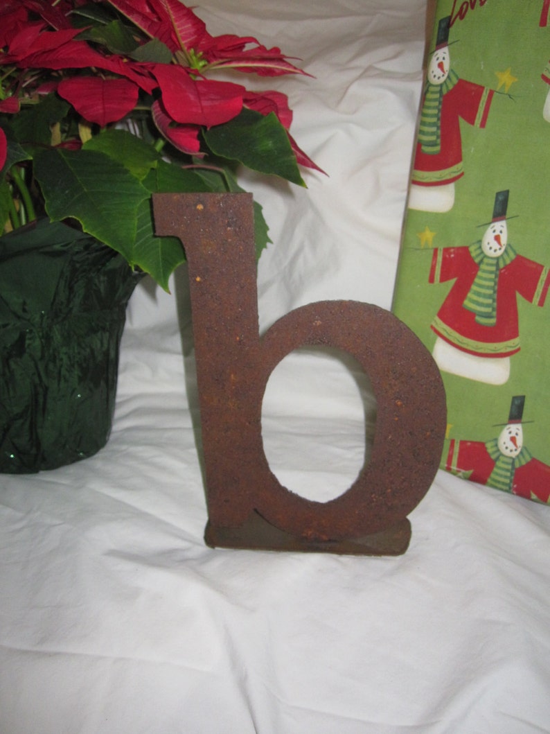 Lowercase Metal Letter b on Stand | Etsy