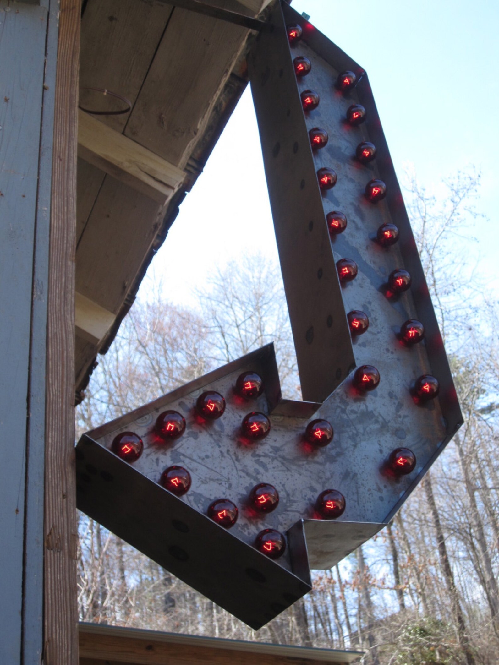 Large Single Sided Lighted Arrow. Vintage Style. - Etsy