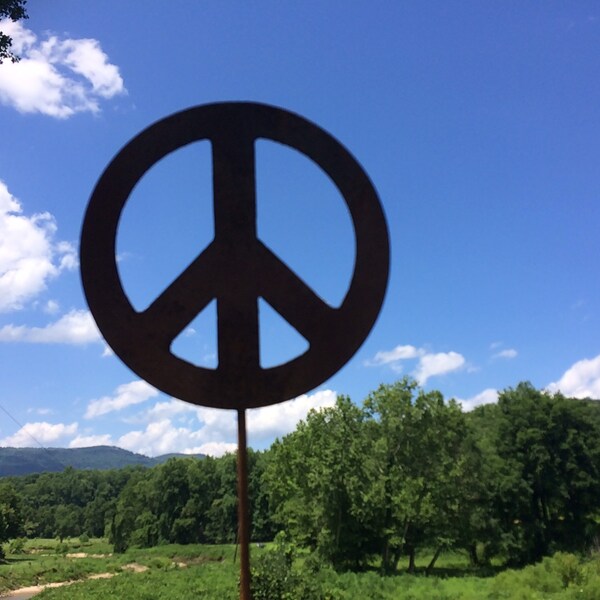 Metal Peace Sign - Etsy
