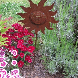 Metal Garden Sun, Yard Art - Etsy